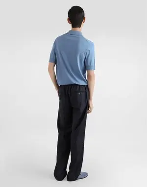 Dolce & Gabbana Silk Polo Shirt - Azure