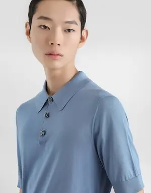 Dolce & Gabbana Silk Polo Shirt - Azure