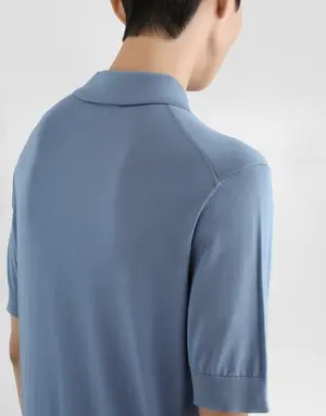 Dolce & Gabbana Silk Polo Shirt - Azure