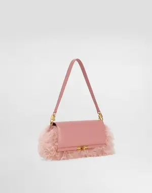 Dolce & Gabbana Marlene Shearling And Calfskin Shoulder Bag - Multicolor
