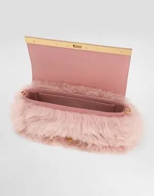 Dolce & Gabbana Marlene Shearling And Calfskin Shoulder Bag - Multicolor