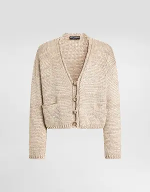 Dolce & Gabbana Cotton-linen Cardigan - Multicolor
