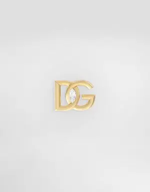 Dolce & Gabbana Rhinestone Logo Pin - Gold