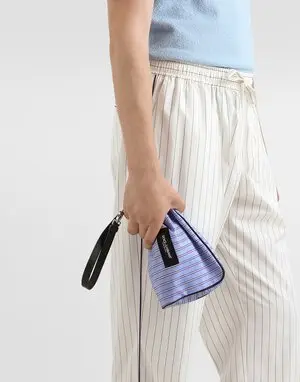 Dolce & Gabbana Striped Poplin And Calfskin Handbag - Multicolor