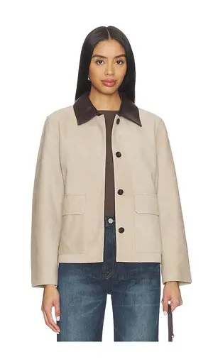 Theory Patch Boxy Jacket - Tan