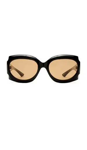 Le Specs Loveliness Sunglasses - Black & Light Brown Mono