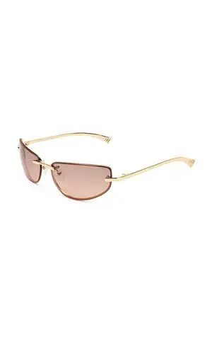 Le Specs Bubbles Sunglasses - Gold & Smokey Pink Gradient
