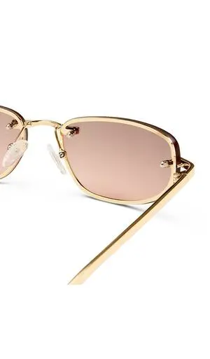 Le Specs Bubbles Sunglasses - Gold & Smokey Pink Gradient