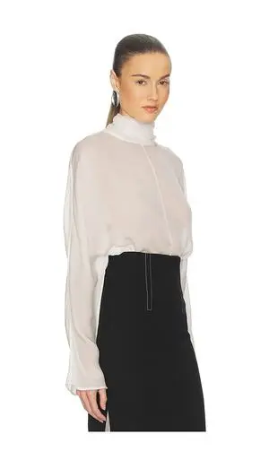 HELSA Dolman Popover Top In Cupro