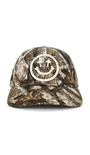 HAPPY CAPS Classic Logo Dad Hat In Green - Tree Camo