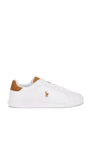 Polo Ralph Lauren Low Top Sneaker In White - White & Tan