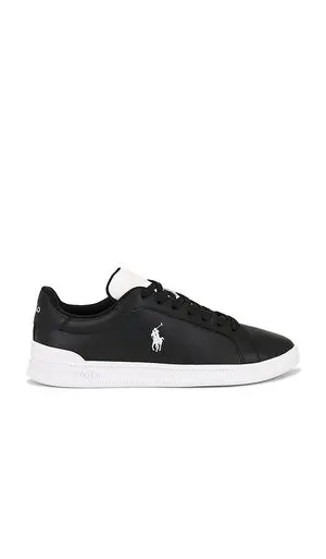 Polo Ralph Lauren Low Top Sneaker In Black - Black & White