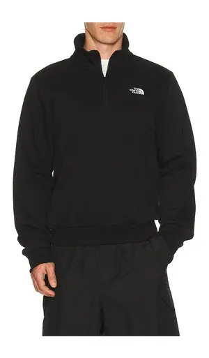 The North Face Evolution Simple Dome Regular 1/4 Zip In Black - Tnf Black