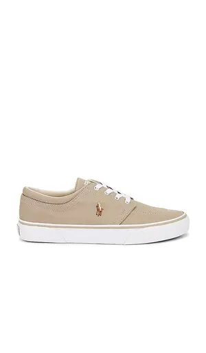 Polo Ralph Lauren Canvas Faxon Low Top Sneaker In Beige - Straw Khaki