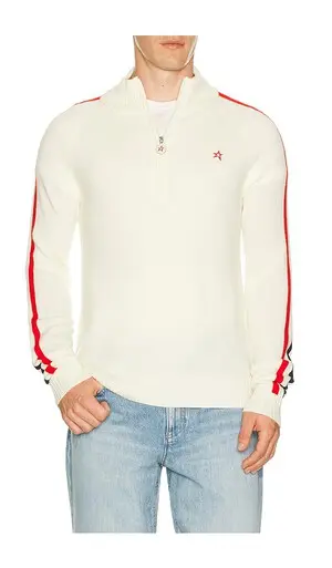 Perfect Moment La Tour 1/4 Zip Sweater Ii In Cream - Snow White
