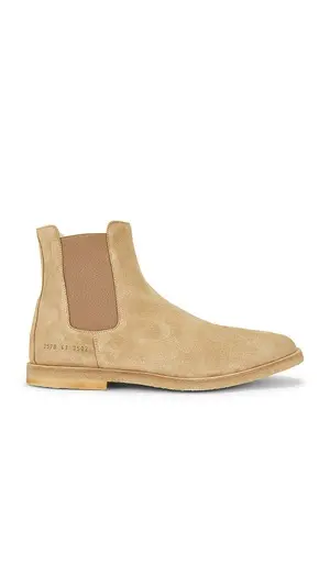 COMMON PROJECTS Suede Chelsea Boot - Beige