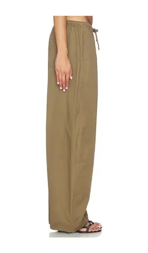 EAVES Lana Barrel Leg Pant - Capers