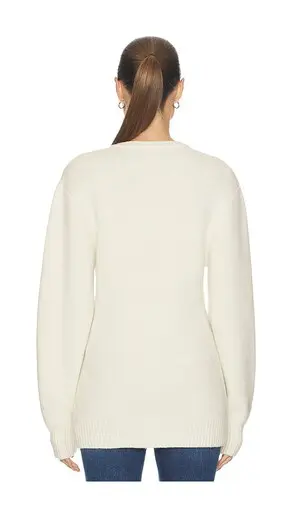 HELSA Devika Wool Cashmere Cardigan - Cream