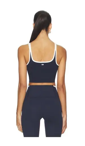 Splits59 Cait Rigor Sports Bra In Navy - Indigo & White