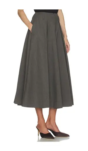 HELSA Wool Blend Pleated Skirt
