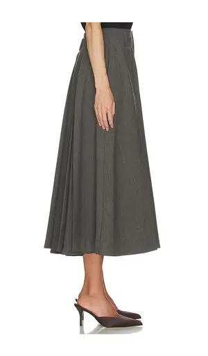 HELSA Wool Blend Pleated Skirt