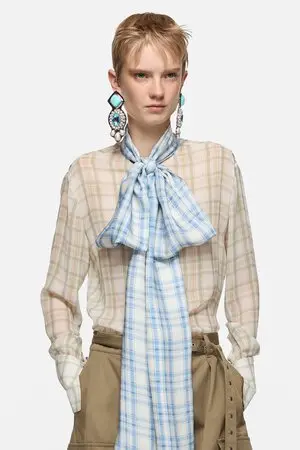 Acne Studios Silk Blouse With Scarf