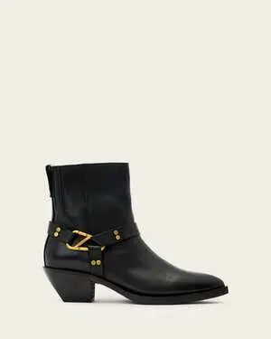 ALLSAINTS Fox Carabiner Leather Boots