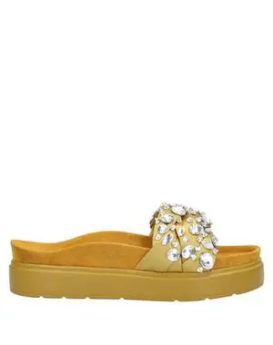 LUCIANO BARACHINI Sandals Marigold Size Textile Fibers - Yellow
