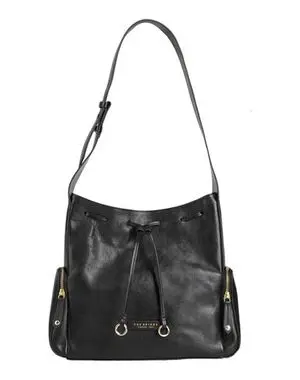 THE BRIDGE Shoulder Bag Leather - Black