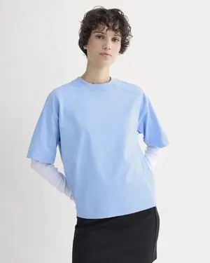Everlane Oversized Seamed Tshirt - Open Air Blue
