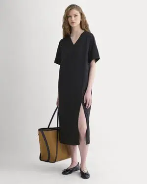 Everlane Oversized Midi T-shirt Dress - Black