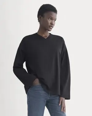 Everlane Retro V-Neck Jersey Black