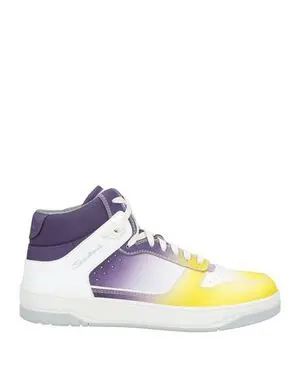 Santoni Light Leather High-top Sneakers - Yellow