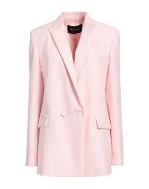 Fabiana Filippi Single-breasted Blazer In Virgin Wool And Silk - Pink