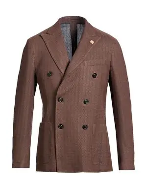 LARDINI Knitted Double-breasted Blazer