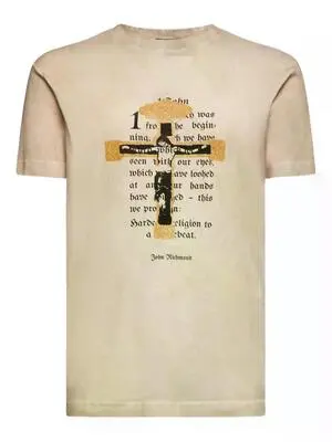 John Richmond Graphic-print T-shirt - Neutrals