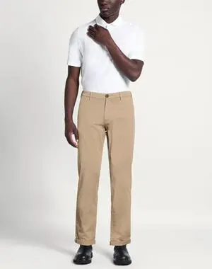 CLARK Pants Cream Size Cotton, Elastane - Beige