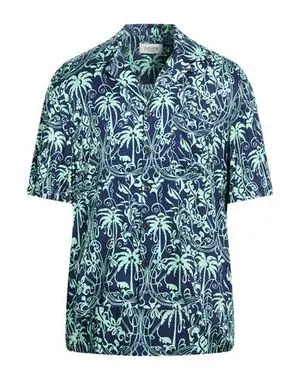 LANEUS Shirt Size Viscose - Navy