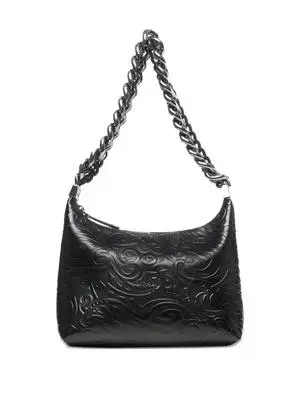 John Richmond Embossed Chain Shoulder Bag