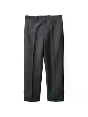 Versace Wool-mohair Regular Formal Pants - Grey