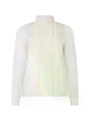 Valentino Garavani Lace High-neck Shirt - White