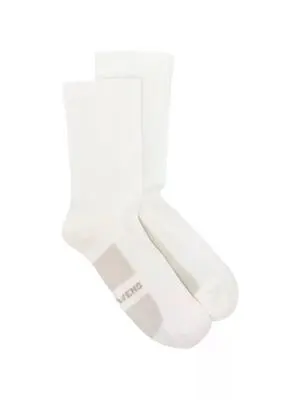 Rick Owens Logo-print Socks - White