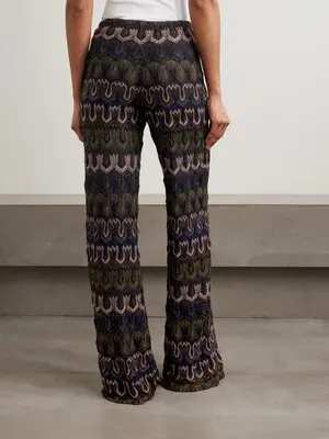 Missoni Metallic Crochet-knit Pants