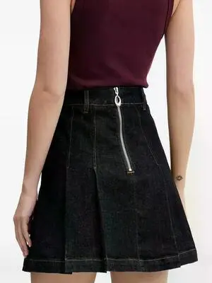 Hugo Gerelise Pleated Denim Mini Skirt