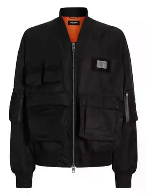 Dolce & Gabbana Multi-pocket Bomber Jacket - Black