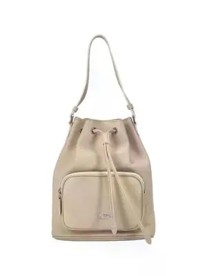 LA ROSE Pocket Drawstring Satchel - Neutrals