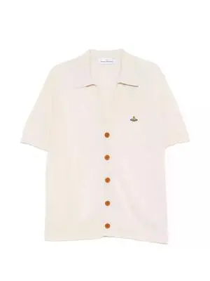 VIVIENNE WESTWOOD Button-fastening Logo-embroidered Polo Cardigan