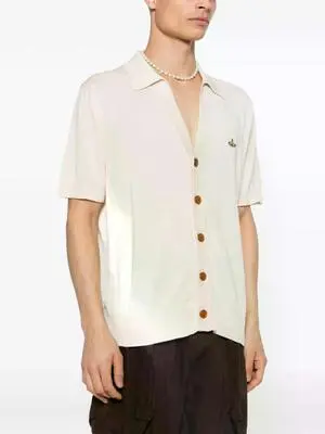 VIVIENNE WESTWOOD Button-fastening Logo-embroidered Polo Cardigan