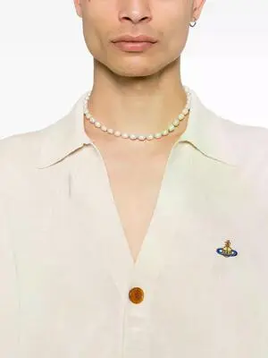 VIVIENNE WESTWOOD Button-fastening Logo-embroidered Polo Cardigan