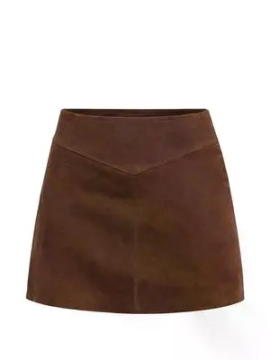 REFORMATION Layla Mini Suede Skirt